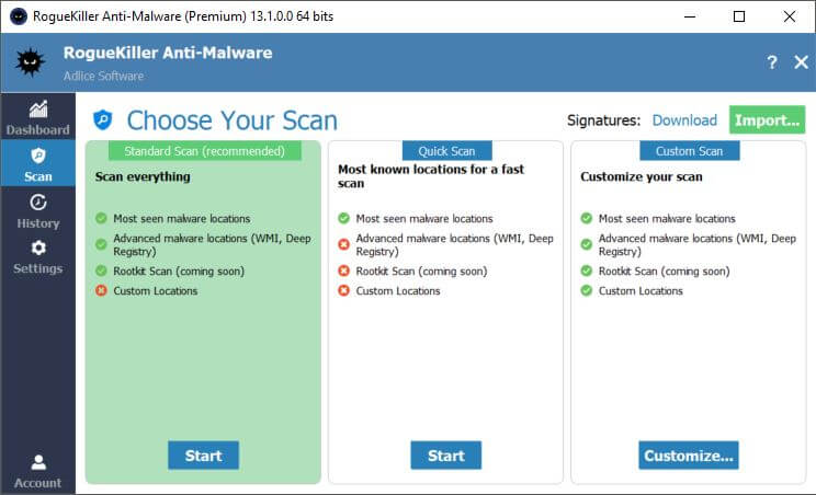 Run a Scan - Adlice Software