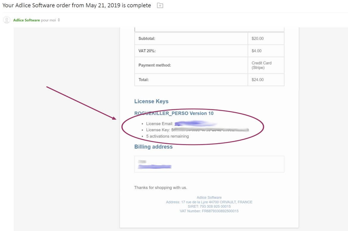 Diag | Documentation : Software Registration • Adlice Software