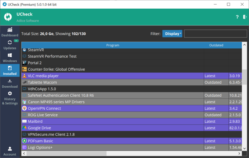 UCheck | Documentation : Uninstall Software • Adlice Software